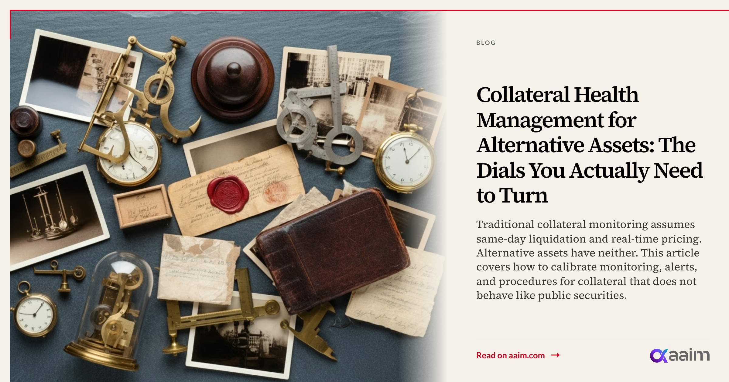 Collateral Health Management for Alternative Assets: The Dials You ...